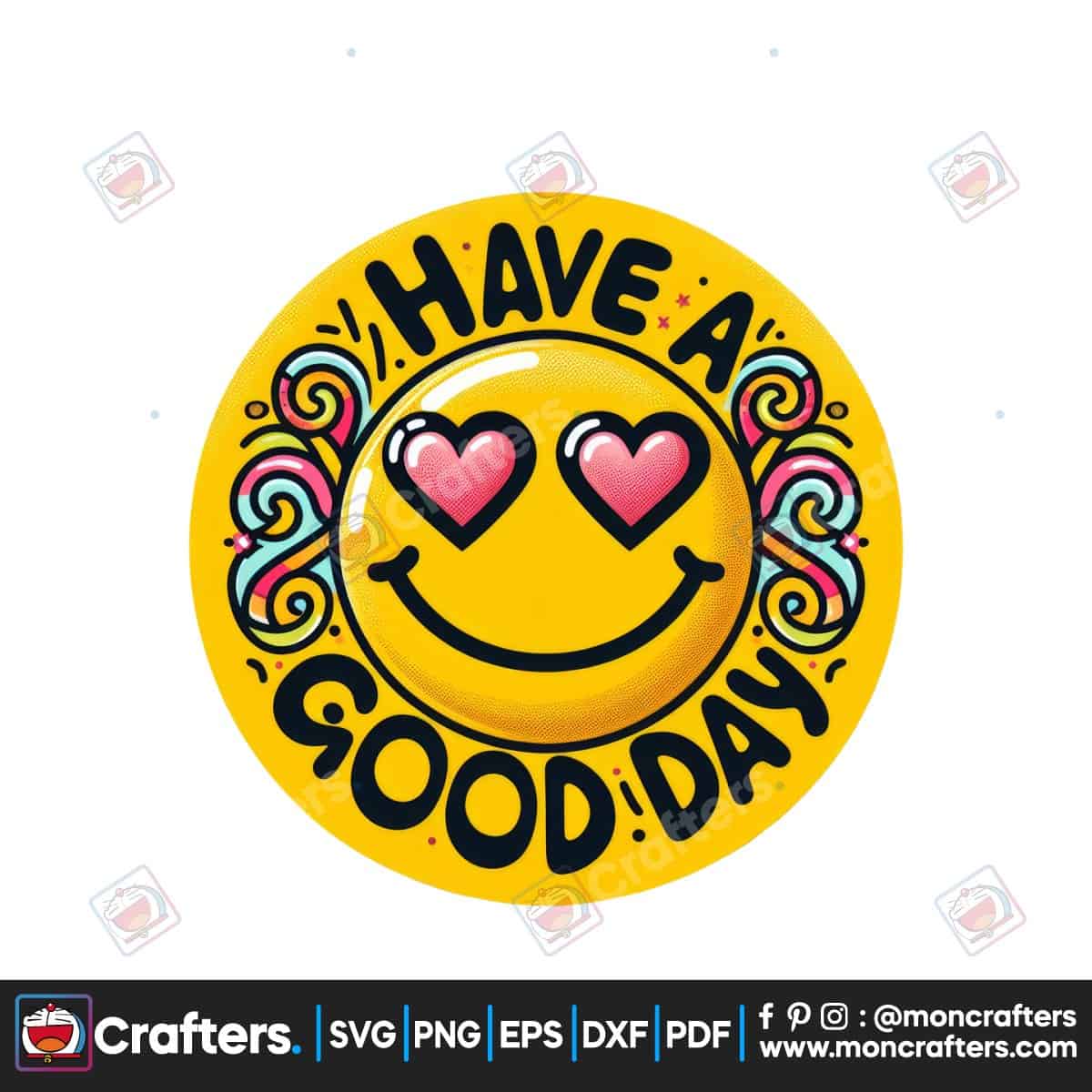 Have a Good Day Clipart PNG Graphics Instant Download