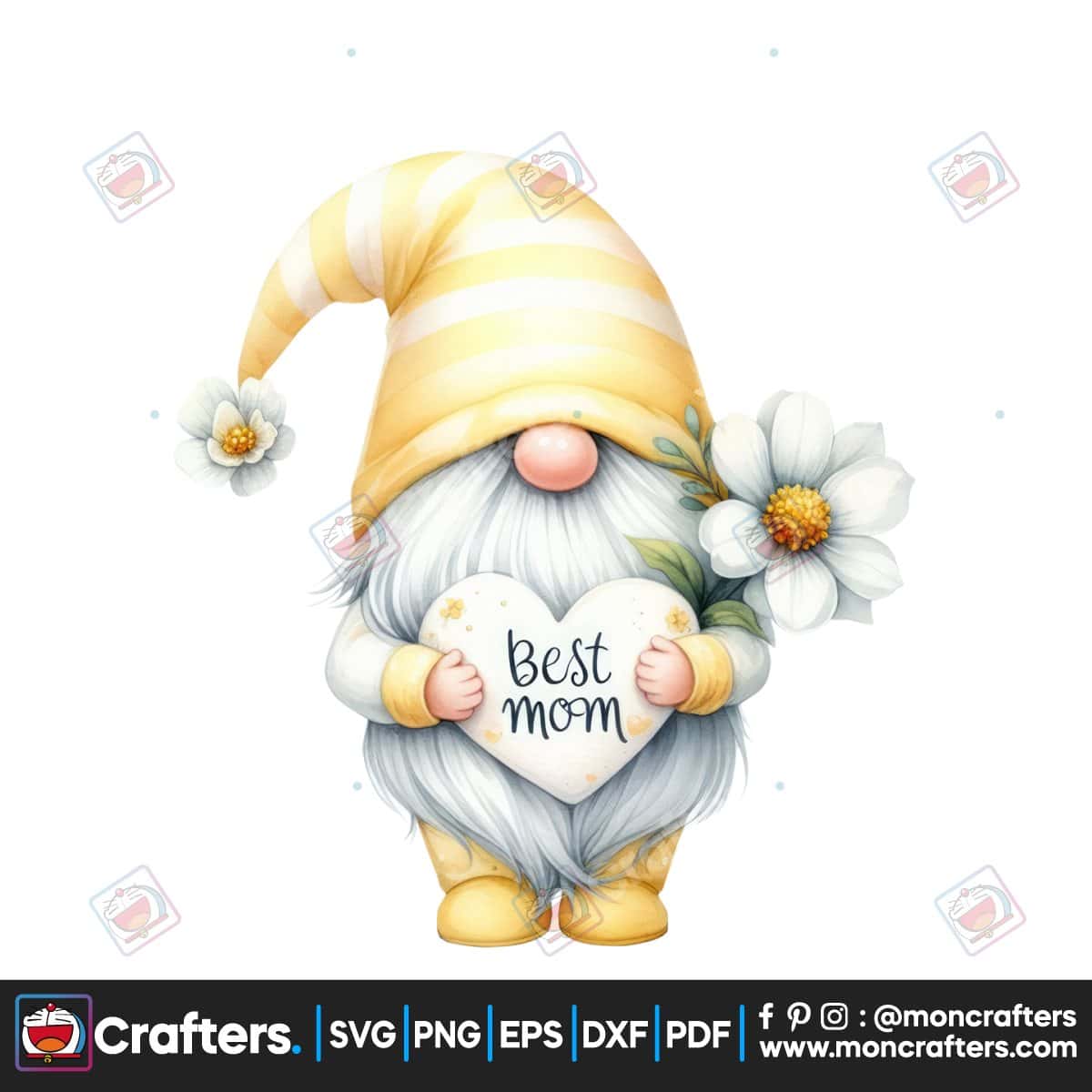 Mothers Day Gnomes Collection Clipart Instant Download
