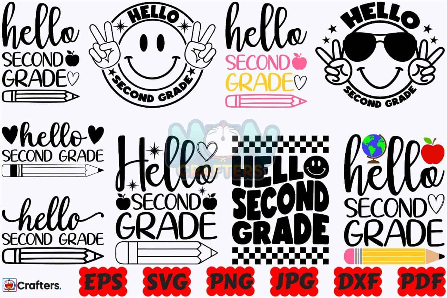 Hello Second Grade SVG |Second Grade SVG Instant Download