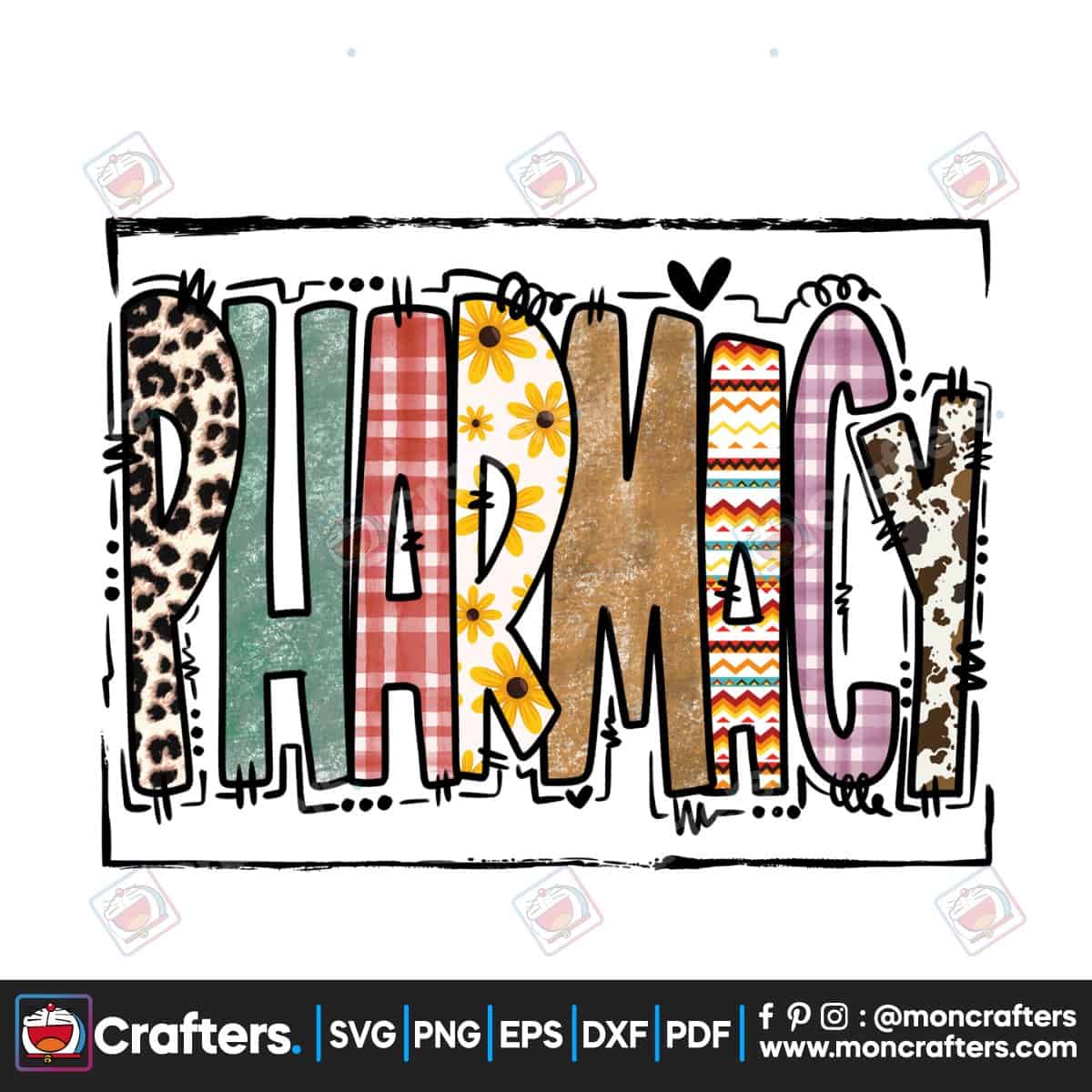 Pharmacy Fall Doodle, Healthcare Worker Instant Download Instant Download