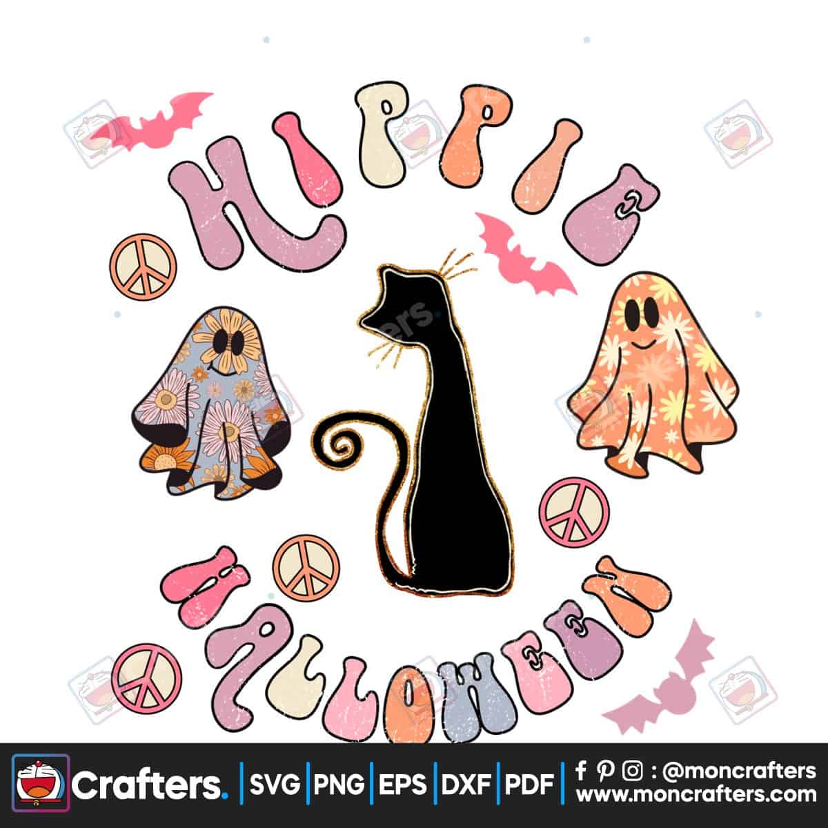 Retro Halloween Spooky Season PNG Groovy Digital Download Instant Download