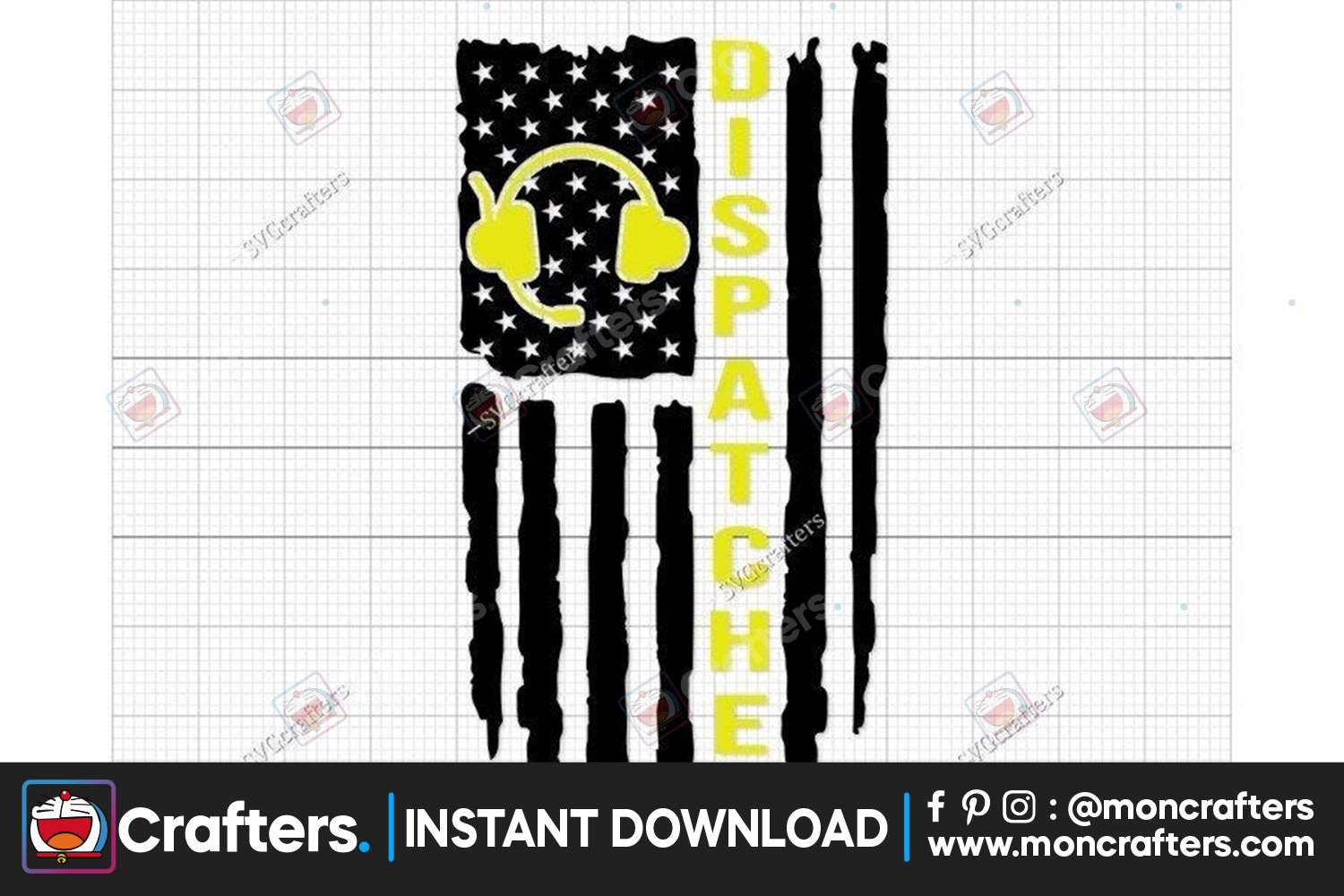 American Distressed Flag, 911 Dispatcher Digital Download Instant Download