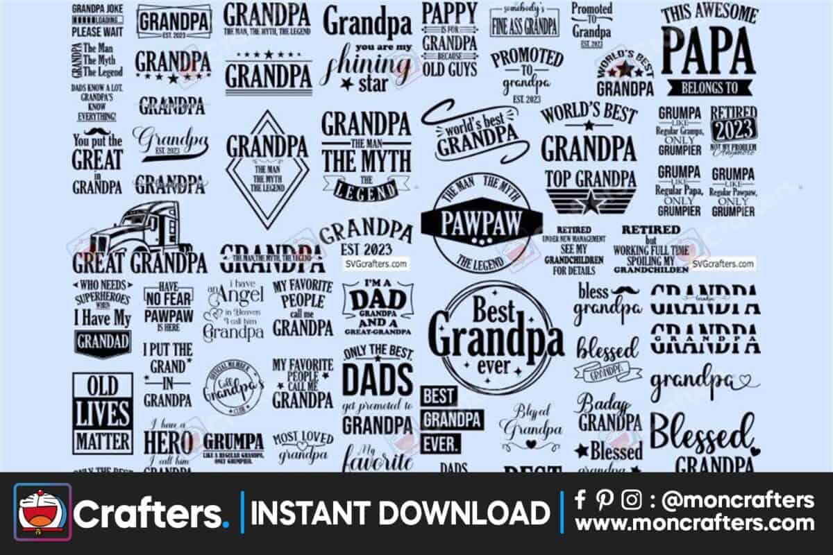 Grandpa Bundle Svg, Grandpa Svg Instant Download